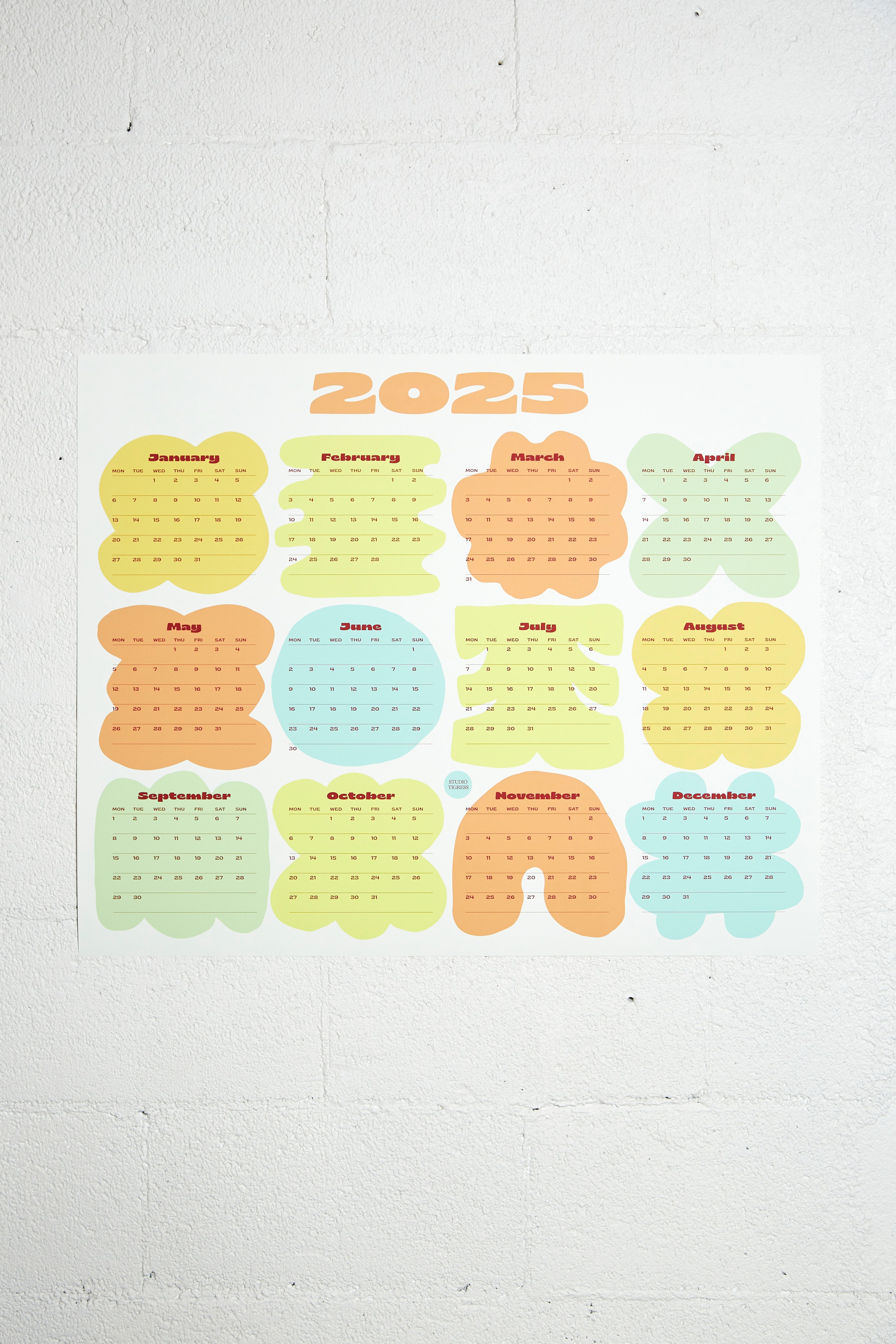 2025 Shapes Calendars – Studio Tigress